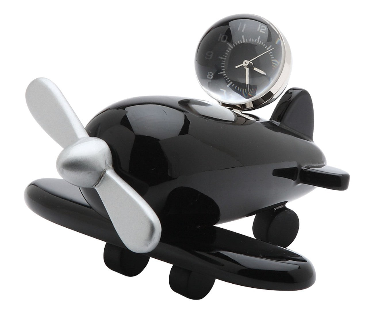 Wooden Propeller Plane Clock - Black – Fallon Pilot Shop