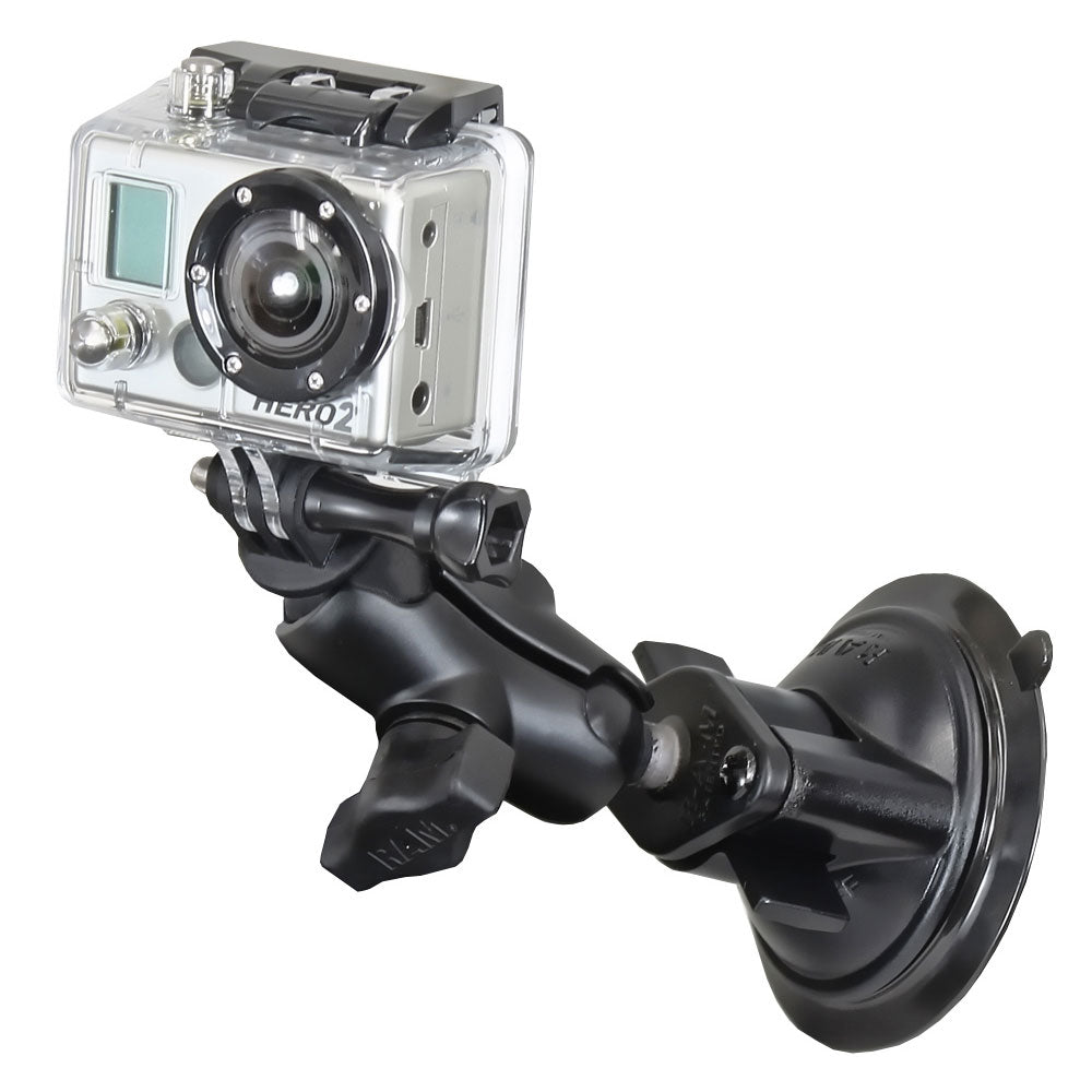 RAM Twist Lock Suction Cup Mount, Short Double Socket Arm With Custom ...