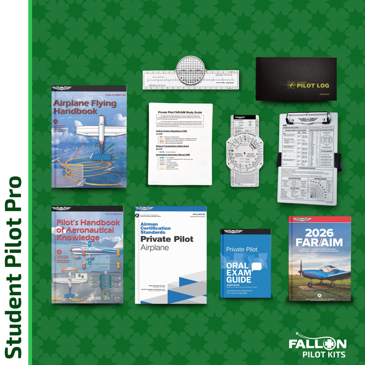 Student Pilot Pro Kit – FAA Books, E6-B, Plotter & Fuel Tester – Fallon ...