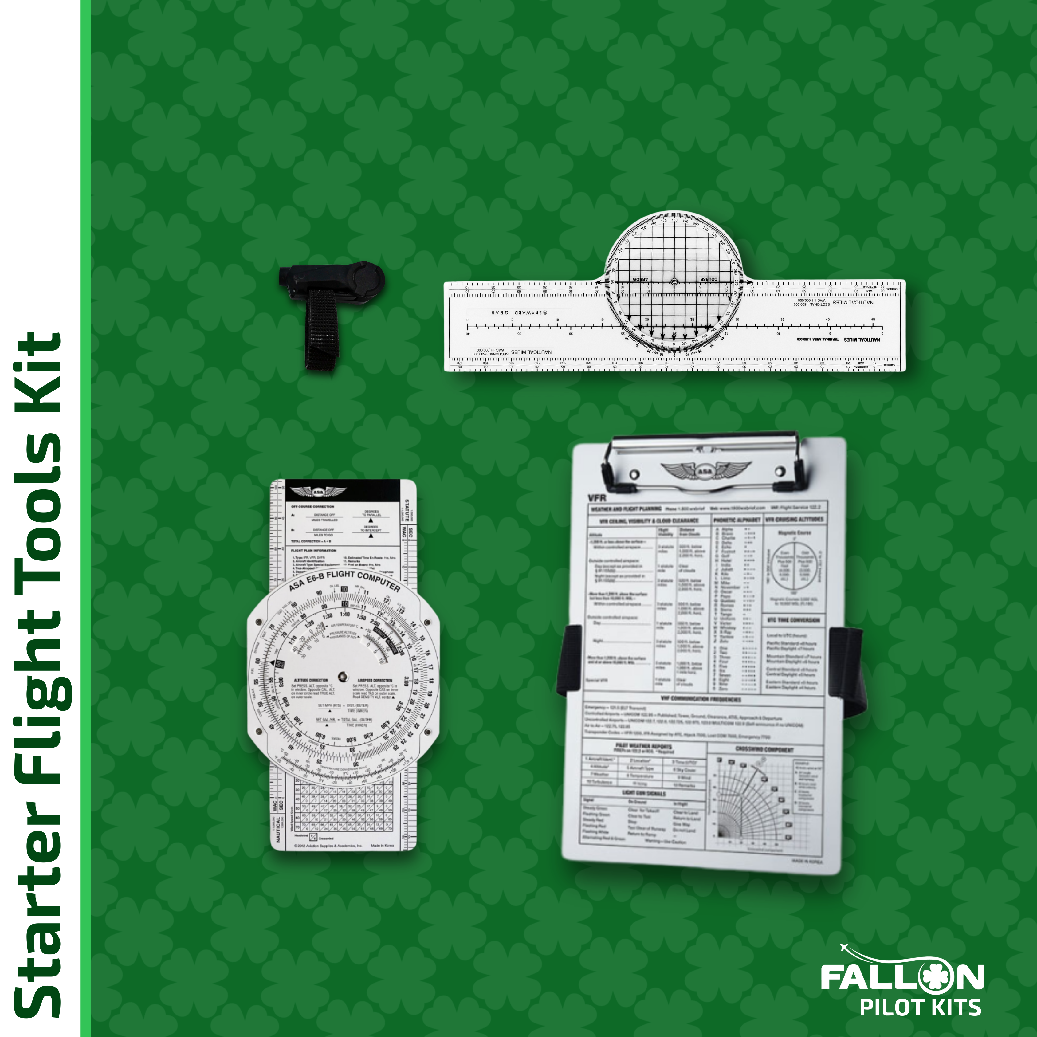 Starter Flight Tools Kit – E6-B, Plotter & Fuel Tester Options – Fallon ...