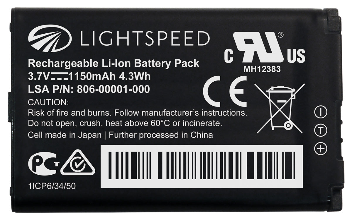 Lightspeed Aviation - Tango Rechargeable Battery – Fallon Pilot Shop