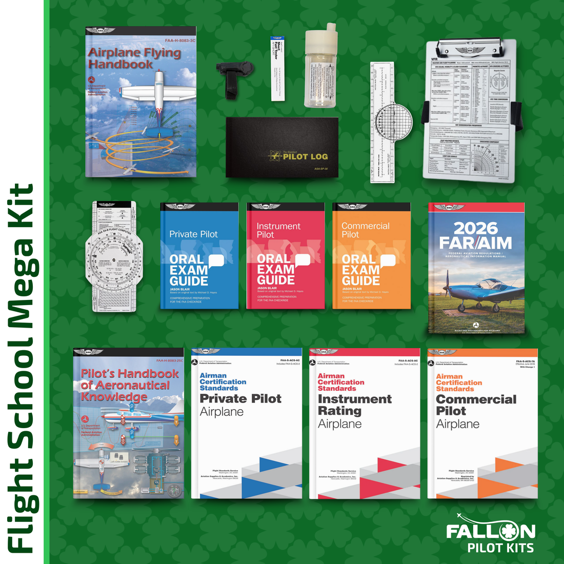 Flight School Mega Kit | Student Pilot Training Supplies Bundle ...